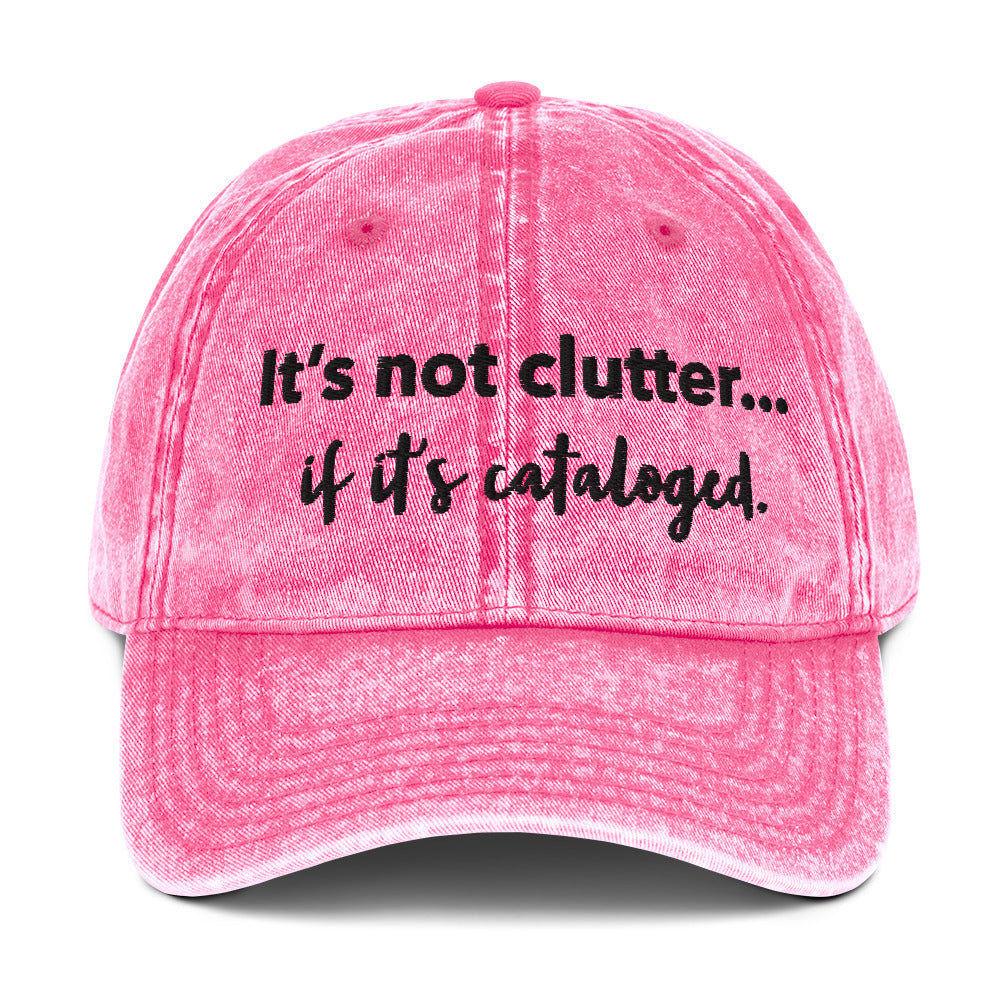 It’s Not Clutter (I Promise) Vintage-Style Cotton Cap Black Embroidery ...